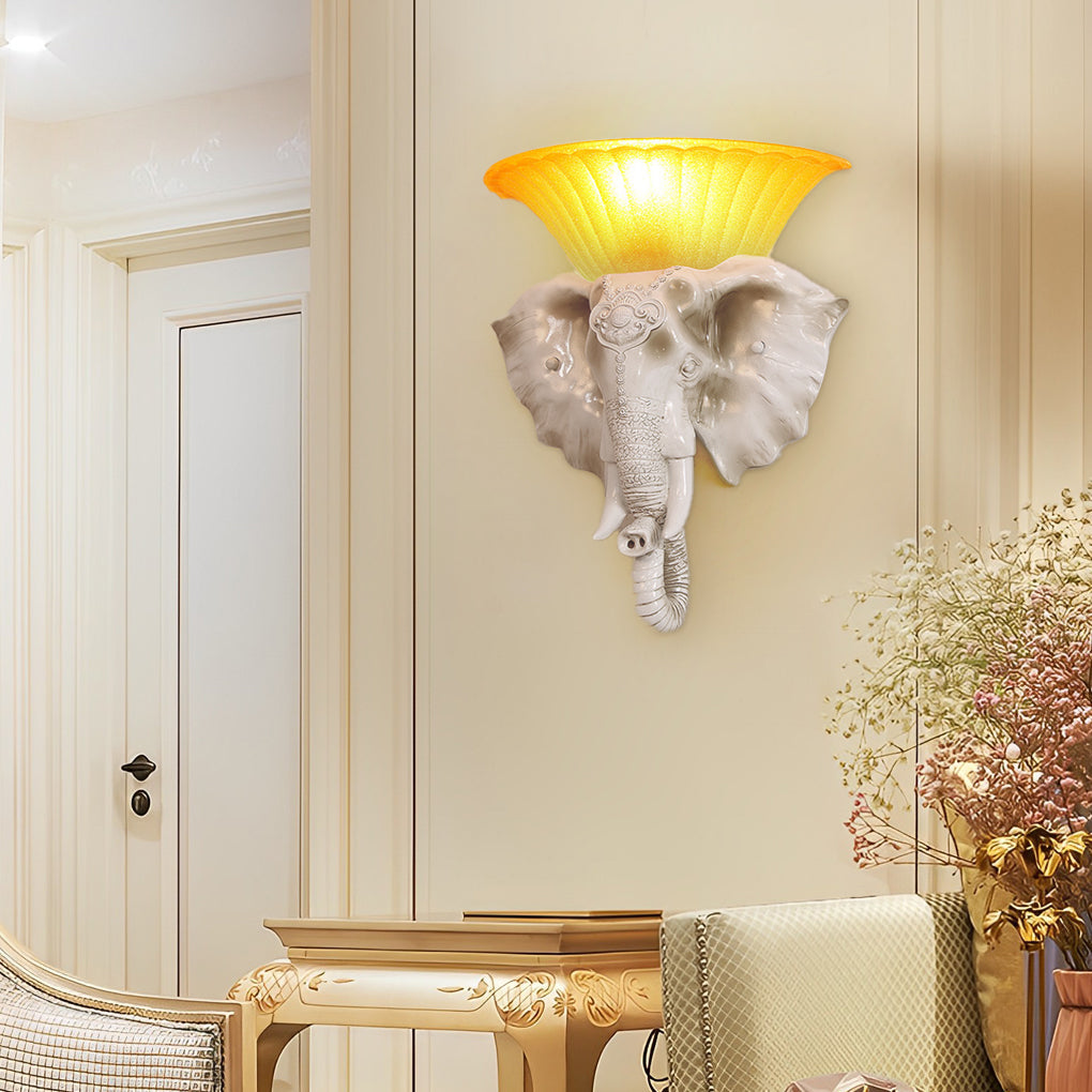 Luxury European Style Wall Sconces Lighting in Cartoon Elephant Shape ...